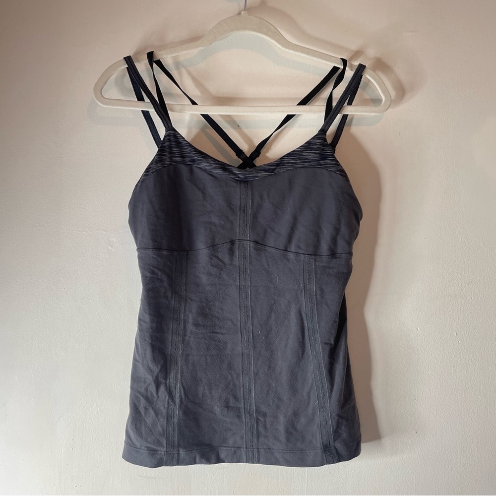 Lululemon Center Pose Tank Double Support Bra Size 8 - Gem